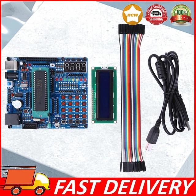 51/AVR MICROCONTROLLER DEVELOPMENT Board STC89C52 DIY Kit Experiment ...
