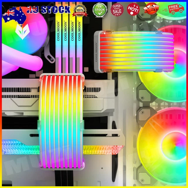 5V ARGB PC RGB GPU Cable Sync PC Cables for PC Case (White C200EX with ...