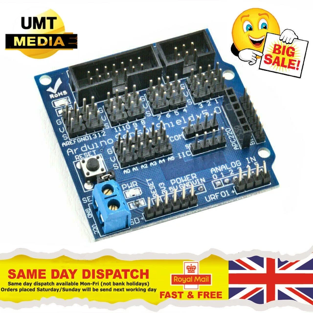 Sensor Shield V5 Digital Analog Expansion Module For Arduino Uno R3 Mega2560 Uk £395 Picclick Uk 