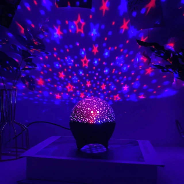 LED NIGHT LIGHT Starry Sky Galaxy Moon Projector Light Auto Color ...