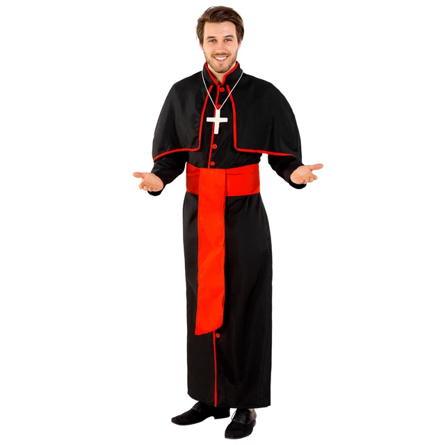 CATHOLIC BISHOP COSTUME | Priest Monk Outfit Halloween Fancy Dress Men ...