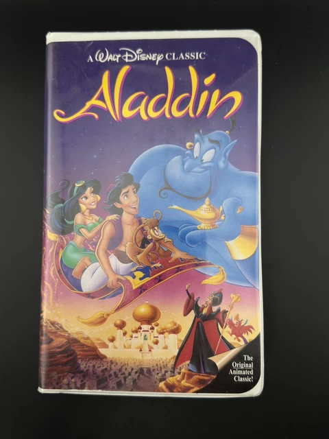 ALADDIN (VHS 1993) A Walt Disney Classic, With Paper Inserts! Bright ...