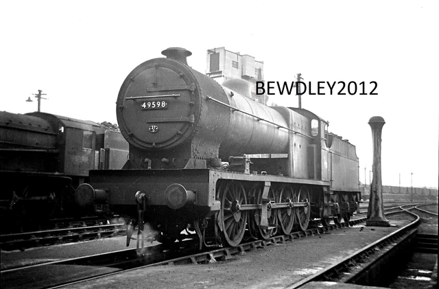 NEGATIVE 6X9 LMS 49598 PICTURED ON AINTREE SHED LIVERPOOL IN LATE 1950s ...