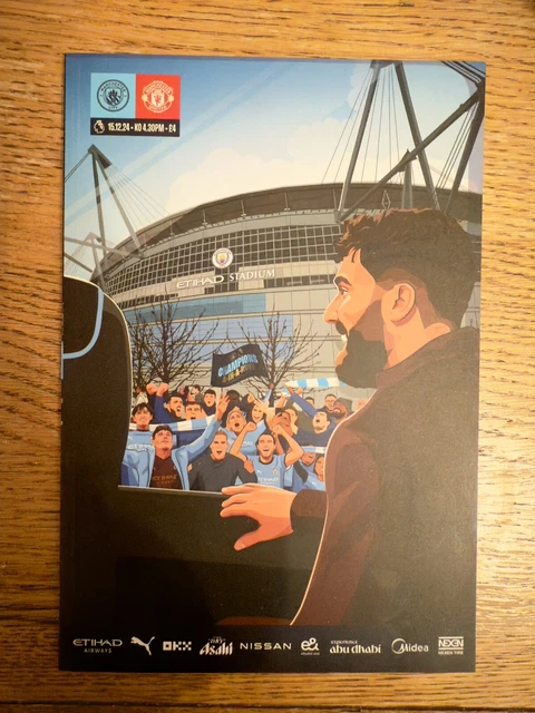 MANCHESTER CITY VS Manchester United Program 2024/25 FREE P&P £4.99 ...