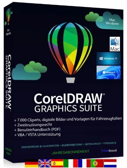 COREL DRAW GRAPHICS Suite 2023 versione completa 2 manuale Win/Mac PDF abbonamento annuale NUOVO ...