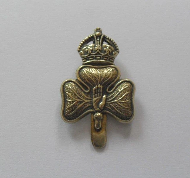 BRITISH ARMY CAP BADGE. THE ROYAL IRISH RIFLES ( 14th. Battalion. ). £9 ...