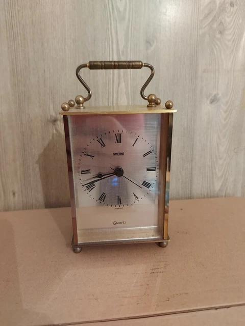 SMITHS GOLD COLOURED Carriage Clock Battery Operated £31.90 - PicClick UK
