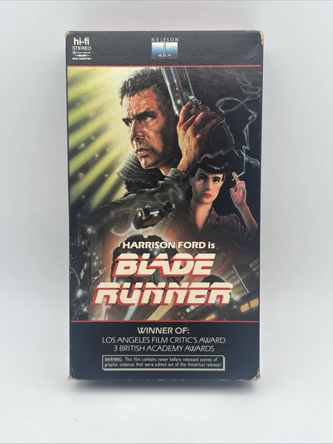 BLADE RUNNER VHS Tape 1987 Nelson Release Sci Fi Classic Harrison Ford ...