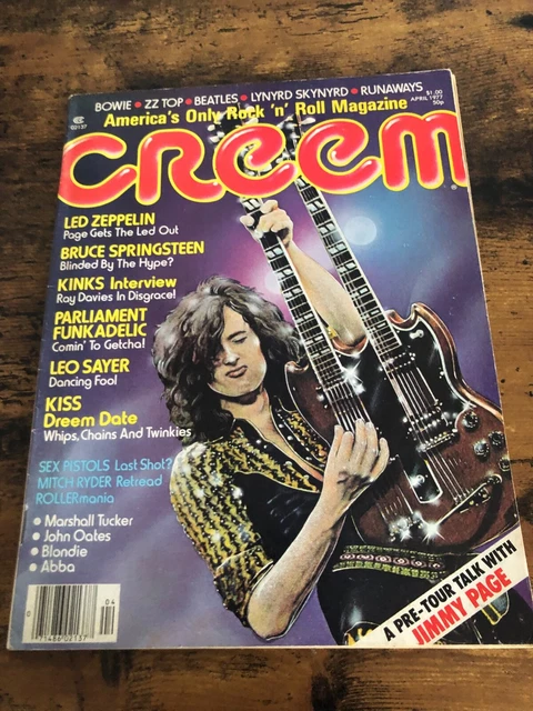 CREEM MAGAZINE AVRIL 1977 Led Zeppelin, KISS, Springsteen - ORIGINAL ...
