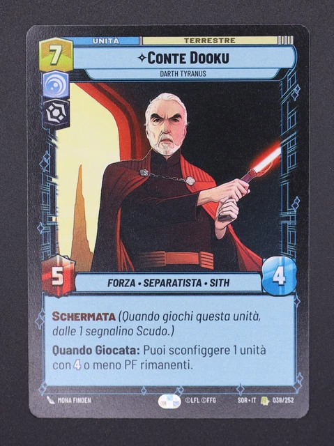 STAR WARS UNLIMITED Spark of Rebellion Count Dooku (SOR038) Italian EUR ...