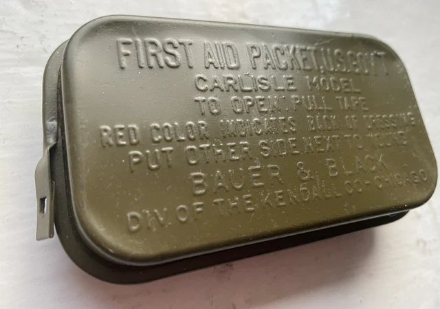 WW2 US ARMY USMC First Aid Packet Tin Mid-Late War Made Original EUR 29 ...