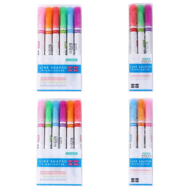 FINE POINT PEN Curve Line Highlighter Pen Fine Tip Markers Curve Line ...