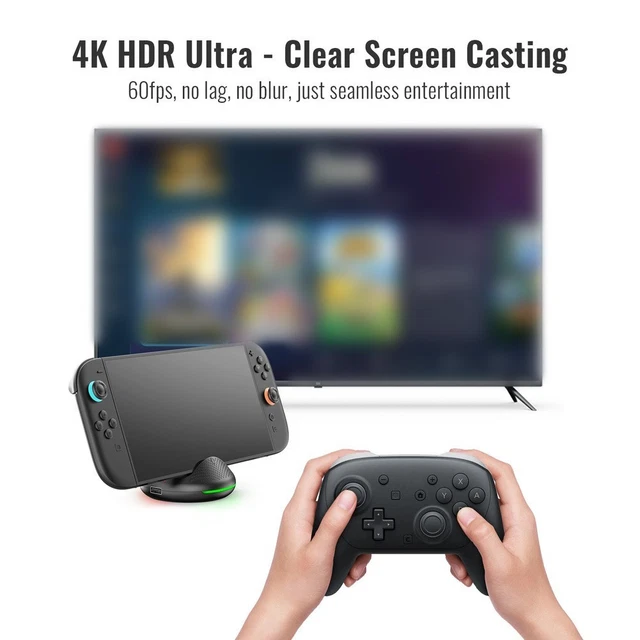 GAMING DOCK STATION for Nintendo Switch 4K 60Hz PD60W USB A and Cooling ...