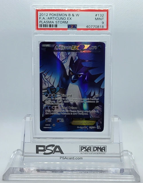 POKEMON PLASMA ORAGE Articuno Ex #132 Full Art Holo Aluminium PSA 9 Mint # EUR 300,26 - PicClick FR