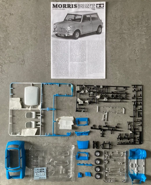 TAMIYA MORRIS MINI Cooper 1275S Mk.1 1/24 Scale - Part Built £35.00 ...
