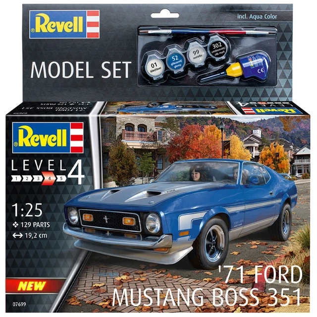 REVELL 1/25 MODEL Car Kit Ford Mustang Boss 351 Set 67699 EUR 44,52 ...