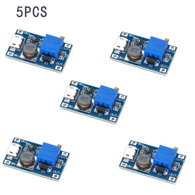 5PCS MT3608 DC-DC Step Up Converter Booster Power Supply Module Board MAX 28V 2A EUR 5,52 ...