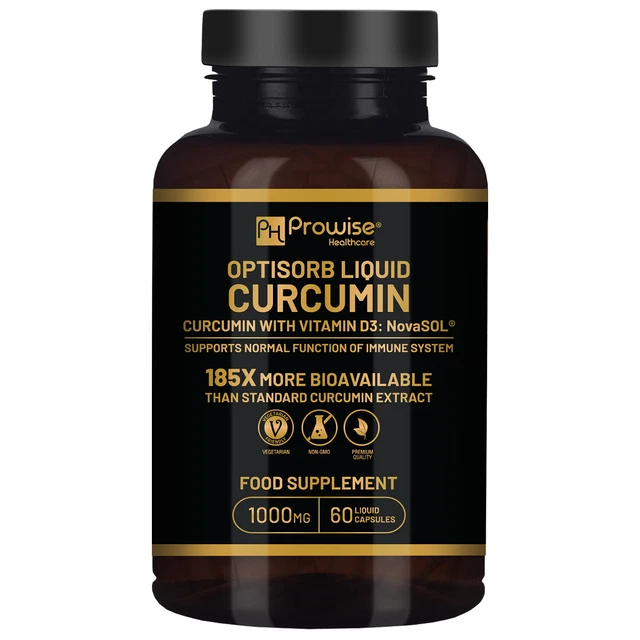OPTISORB LIQUID CURCUMIN with Vitamin D - 60 Liqcaps £18.99 - PicClick UK