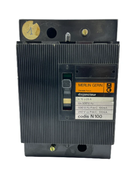INTERRUPTEUR DISJONCTEUR COMPACT Merlin Gerin N100X3 15/25A 500VAC ...