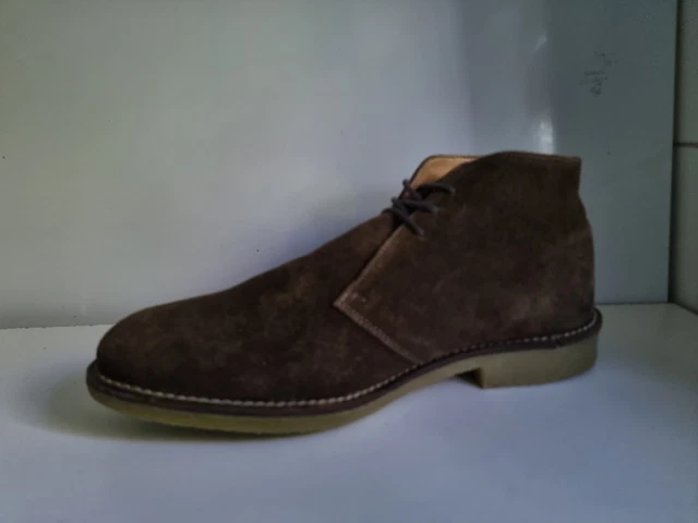 SAMUEL WINDSOR UK 7.5 Eu 41.5 Mens Khaki Brown Suede Leather Chelsea ...