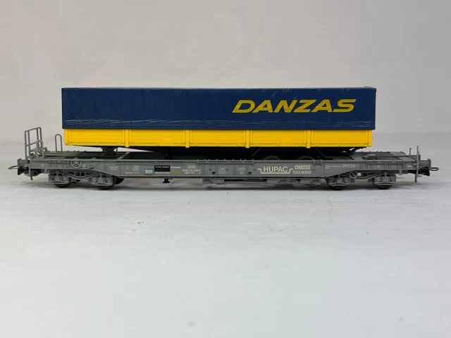 ROCO 46354 H0 SBB HUPAC DANZAS Tiefbrunnen intermodaler Wagen VERPACKT ...
