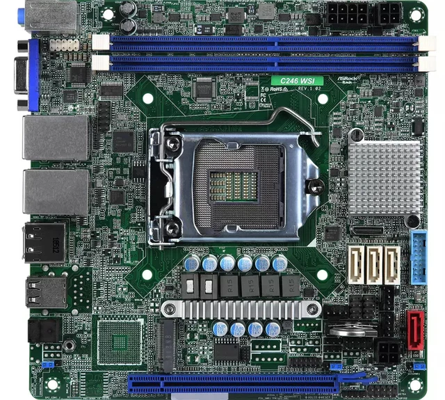 ASROCK C246 WSI LGA1551 Motherboard For Intel® Xeon® E-2100/E-2200 Series CPU £308.00 - PicClick UK