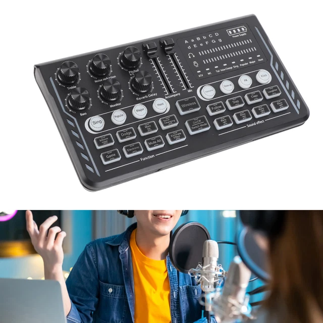 PROFESSIONAL AUDIO MIXER Live Sound Card Effects Voice Changer Dj Studio S £34.68 - PicClick UK