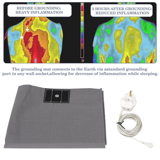 BED EARTHING SHEET Grounding Sheet Mat & Conductive Copper Cord +UK ...