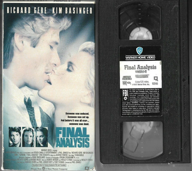 FINAL ANALYSIS (VHS, 1992) Richard Gere, Kim Basinger Brand New Sealed ...