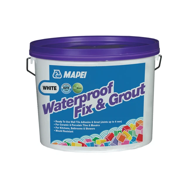 MAPEI WATERPROOF FIX & Grout – All-in-One Adhesive & Grout - 3.75 KG £ ...
