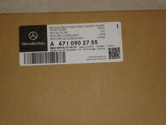 GENUINE MERCEDES BENZ (A4710902755) Fuel Filter Kit..mp4 Actros.... £24 ...