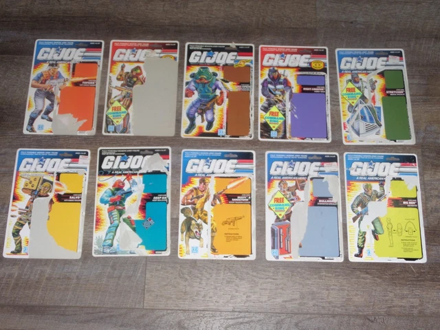 1980'S GI JOE Full Complete Uncut File Card Lot X10 - Dusty / Salvo ...