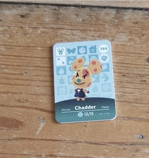 MINI CARTE AMIIBO NFC Animal Crossing Chadder EUR 8,00 - PicClick FR