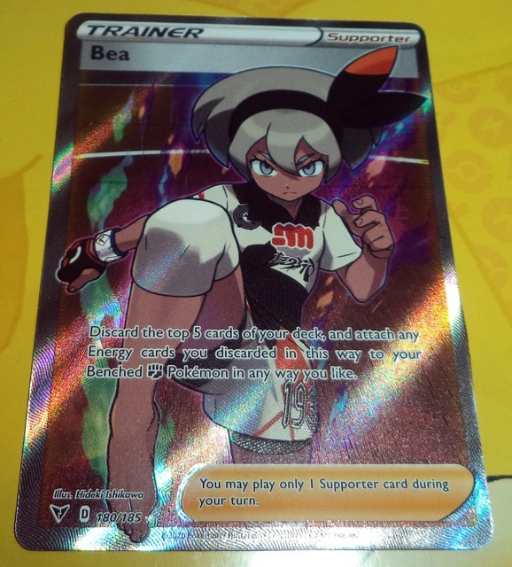 POKEMON BEA TRAINER 180/185 Ultra Rare Full Art Vivid Voltage NM EUR 21 ...