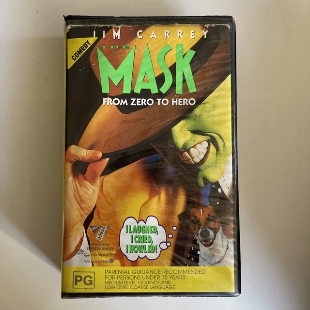 THE MASK Roadshow Video VHS Jim Carrey comic book comedy Big Clamshell ...