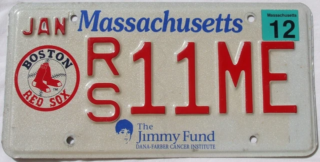 MASSACHUSETTS 2012 ORIGINAL USA Auto Nummernschild Boston Red Sox ...