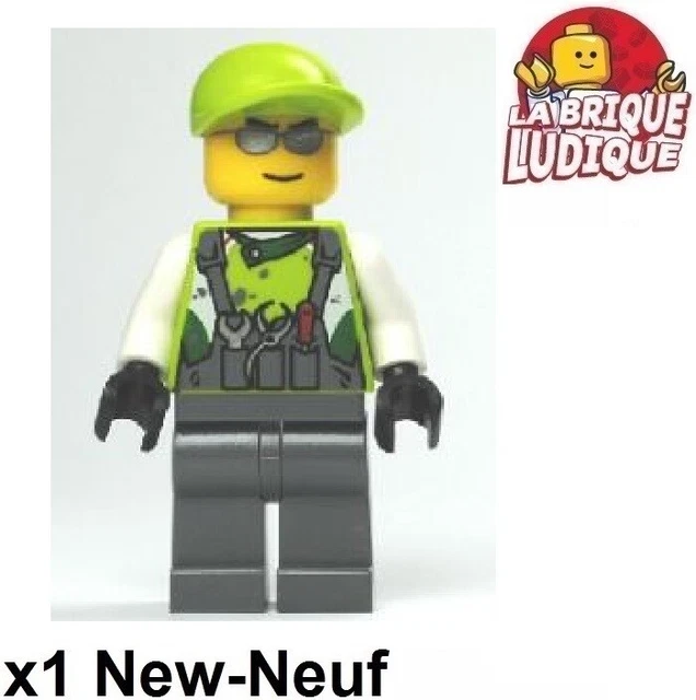 LEGO FIGURINE MINIFIG World Racers Mechanics Tool Cap Crew Member 1 ...