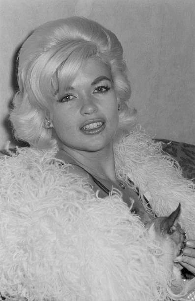 AMERICAN ACTRESS JAYNE Mansfield in March 1963 in Paris France Old ...