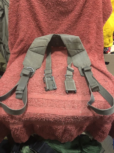 GENUINE BRITISH ARMY 58 pattern webbing Yoke Jungle Green - No Res £7. ...