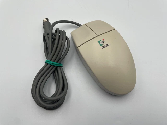 VINTAGE LOGITECH 2 Button PS/2 Mouse Model M-S34 Retro Logo | Cleaned ...
