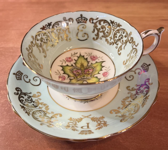 VINTAGE PARAGON QUEEN Elizabeth Prince II Philip Tea Cup & Saucer Bone ...