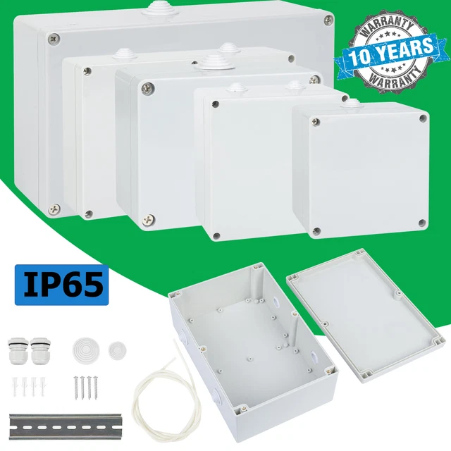 IP65 WATERPROOF JUNCTION Box Enclosure Terminal Electric Cable ...