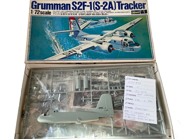 HASEGAWA 1/72 MODEL kit. Grumman S2F-1(S-2A) TRACKER. JS-102 (STARTED ...