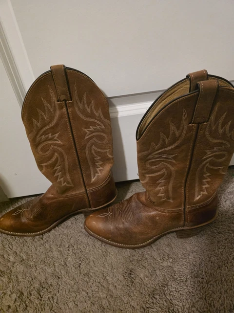 ABILENE LEATHER WESTERN Cowboy Boots Pointed Toe Size 10 £90.87 ...
