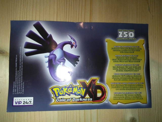 POKEMON XD GAME Cube NINTENDO card vip only GC no scraped worldship ...