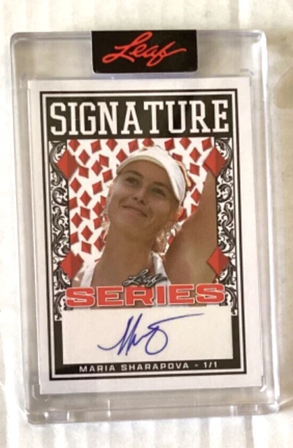 MARIA SHARAPOVA 1/1 Autograph LEAF Signature Series Auto goodwin ...