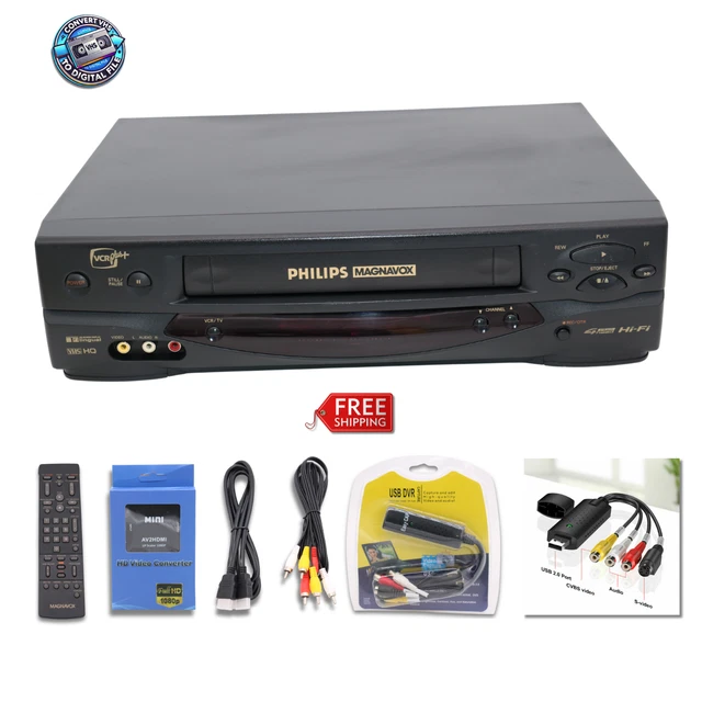 PHILIPS VCR PLAYER Converts VHS to Digital File by USB 2.0 Capture ...