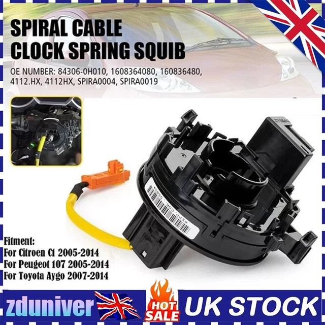 CLOCK SPRING SQUIB Spiral Cable For Toyota Aygo Citroen C1 Peugeot 107 ...