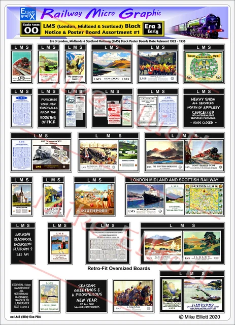 OO GAUGE POSTER Boards LMS Black 1923-35. Model Railway Posters ...