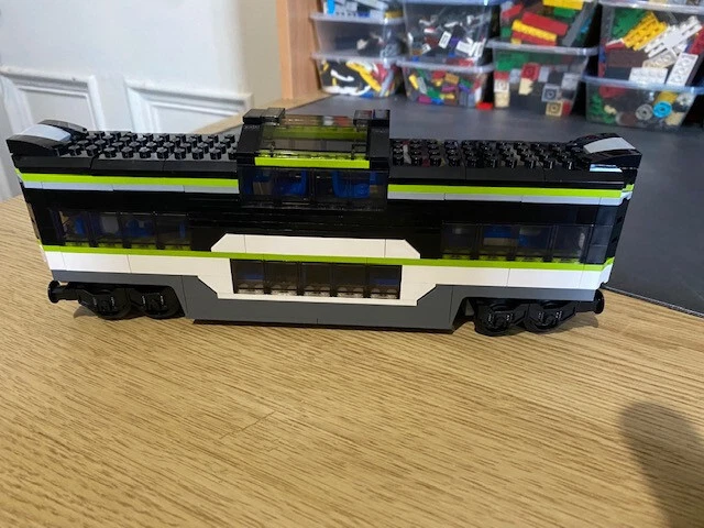 LEGO CITY PASSENGER Train 60337 MOC Double Deck Observation car (80)-1 ...